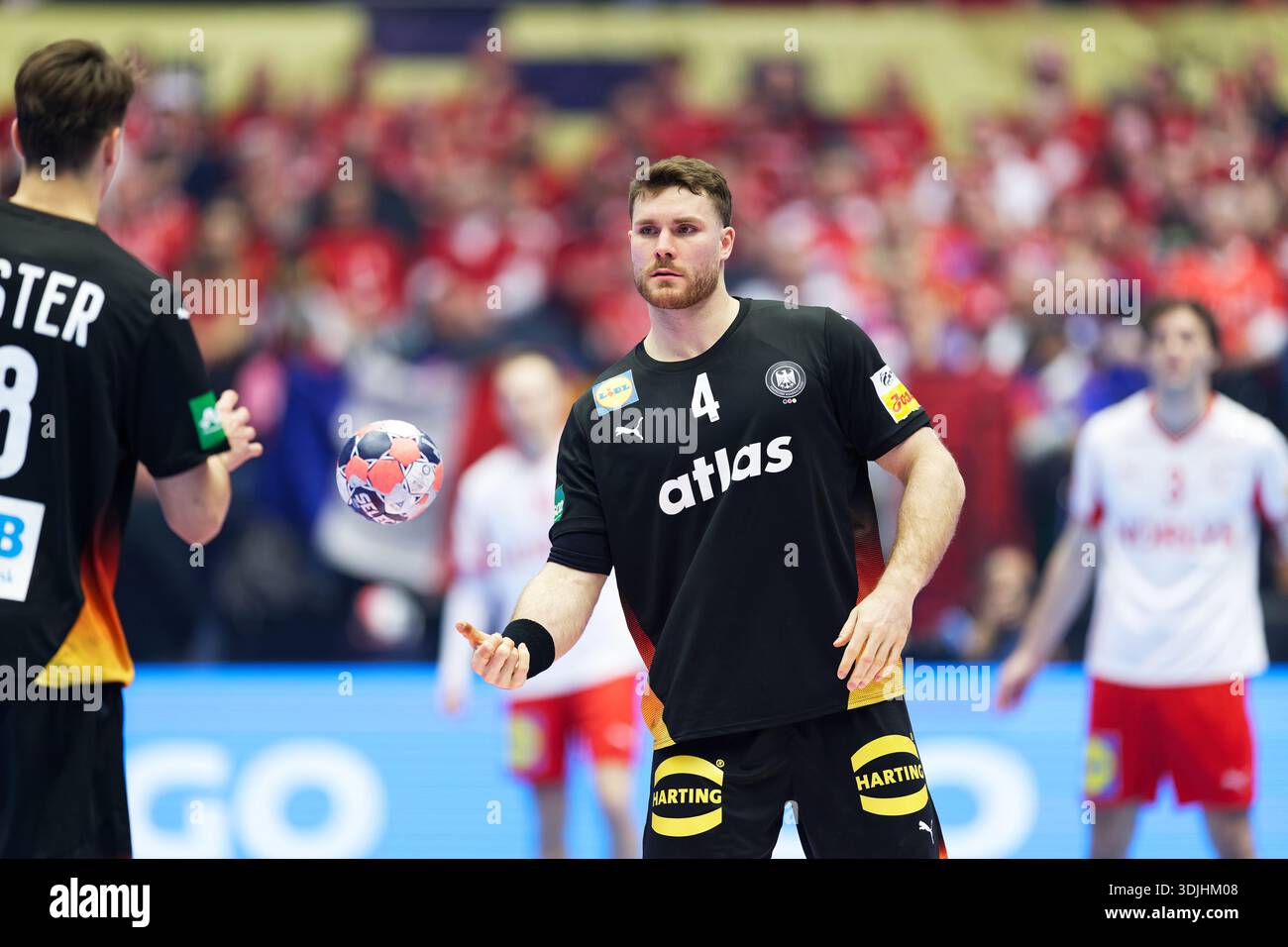 Herning, Denmark. 26th, January 2026. Johannes Golla (4) of Germany ...