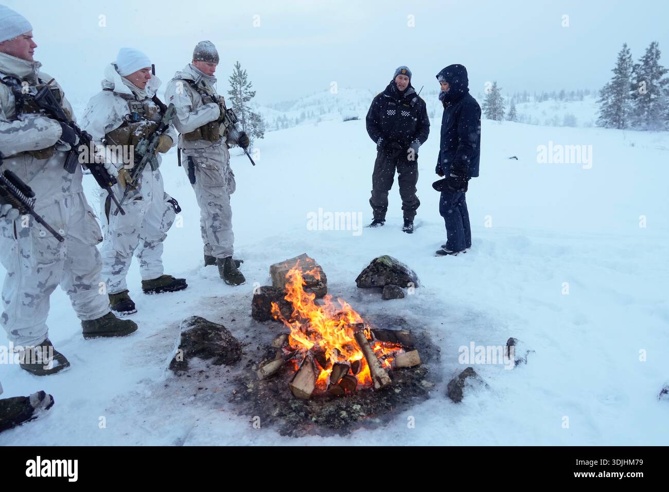 Kirkenes , Norway 20260127. Princess Ingrid Alexandra drives a dog sled ...