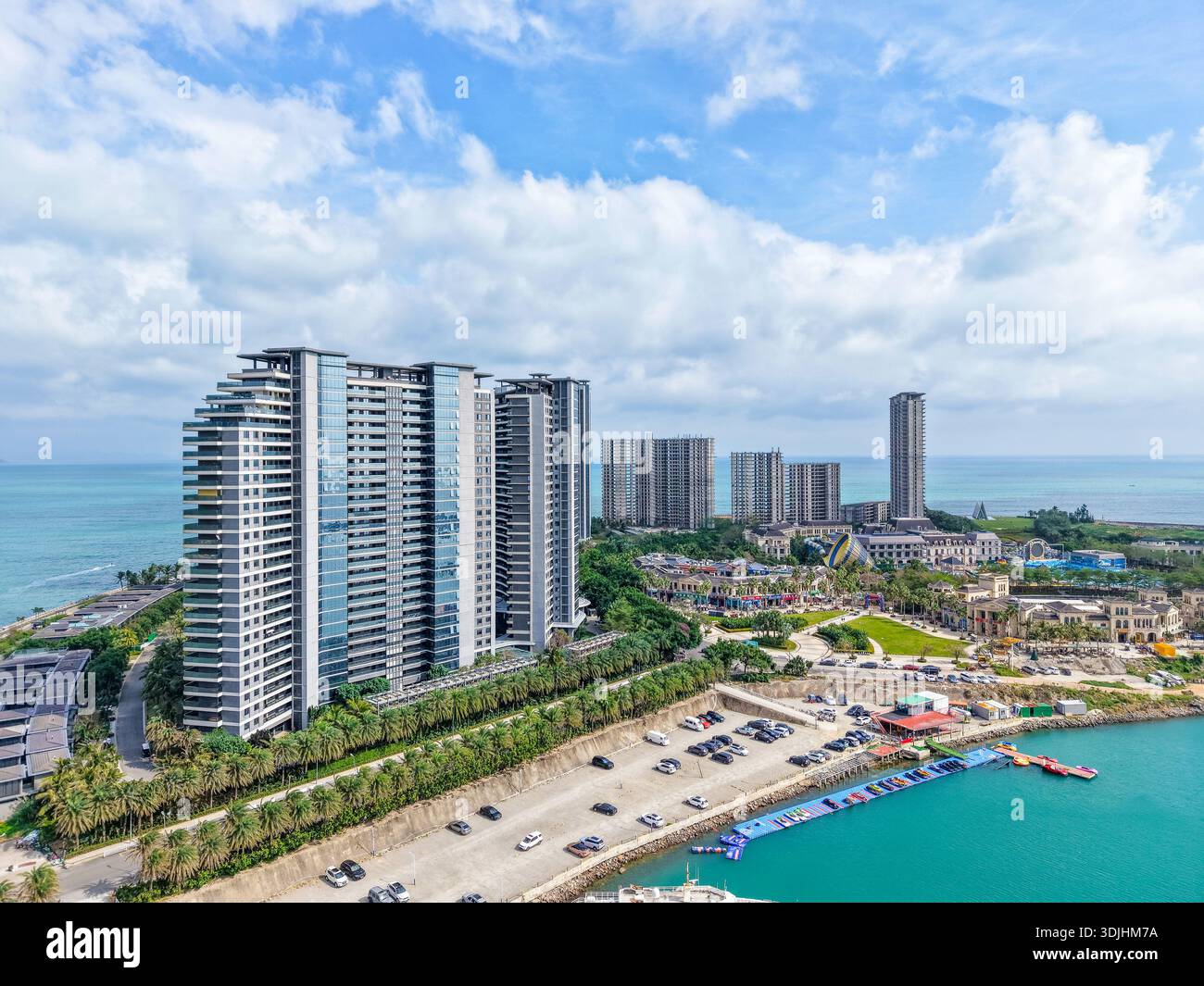WANNING, CHINA - DECEMBER 20, 2025 - Aerial view of Riyue Bay Tourist ...