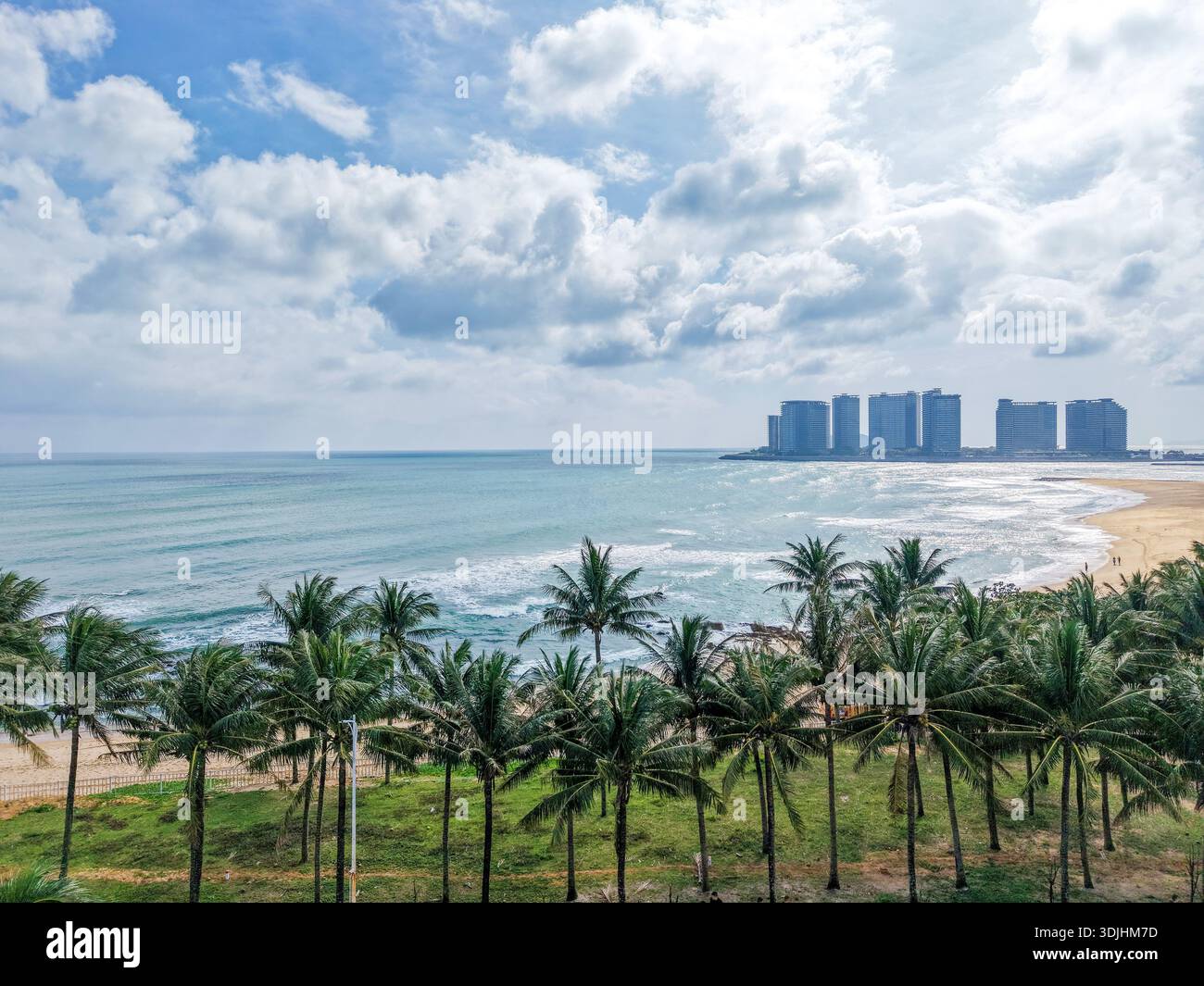 WANNING, CHINA - DECEMBER 20, 2025 - Aerial view of Riyue Bay Tourist ...
