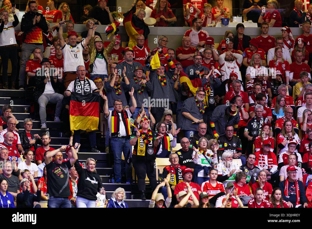 Herning, Denmark. 26th, January 2026. Handball fans of Germany seen on ...