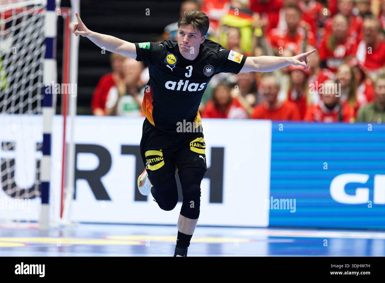 Herning, Denmark. 26th, January 2026. Nils Lichtlein (3) of Germany ...