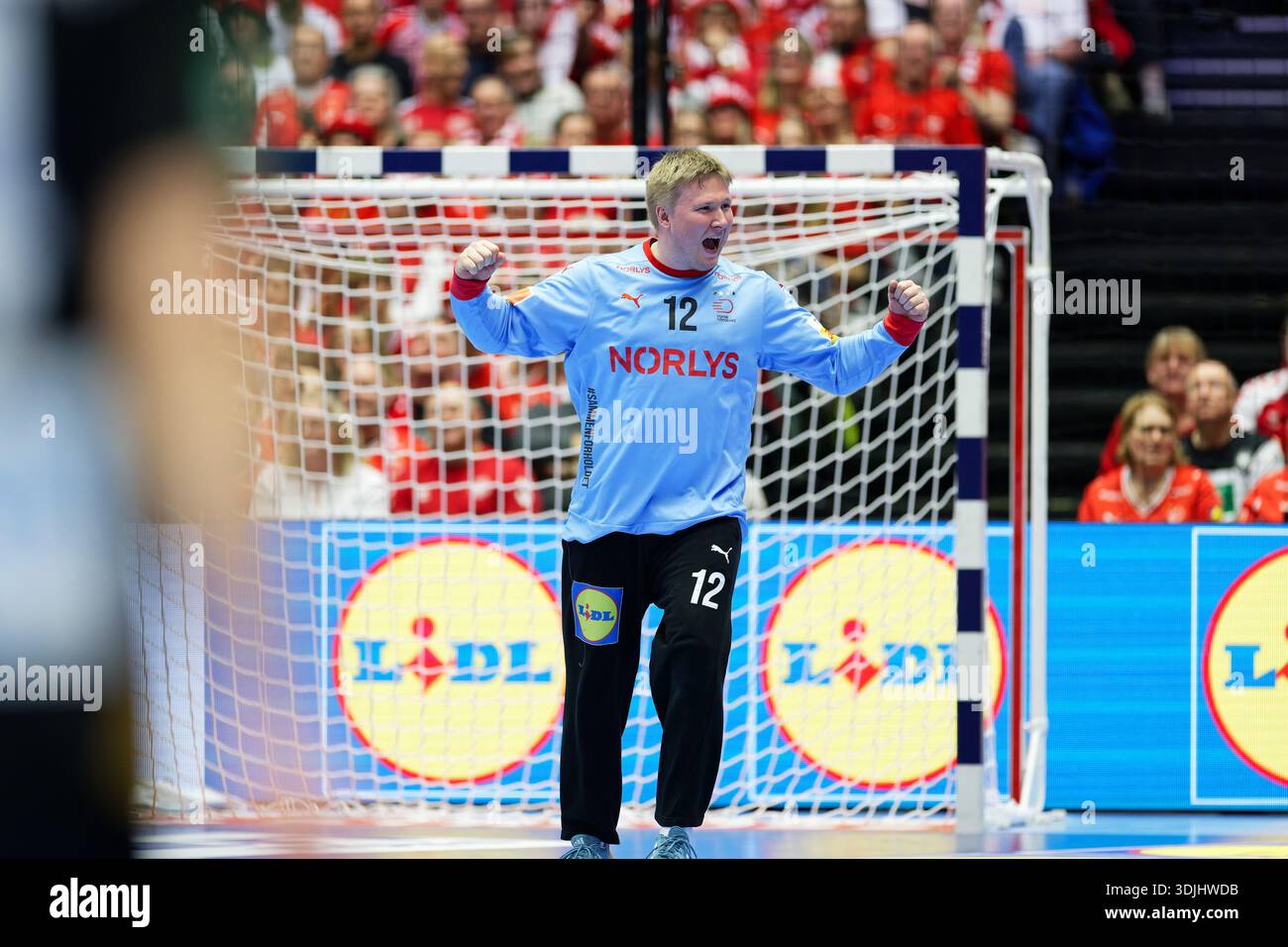 Herning, Denmark. 26th, January 2026. Emil Nielsen (12) of Denmark seen ...