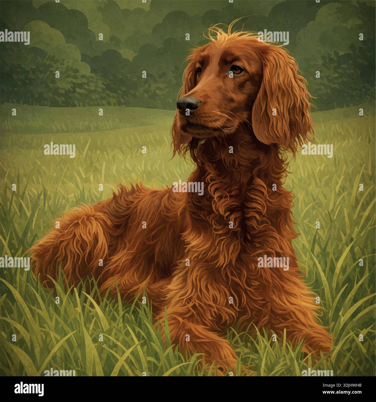 Working setter Stock Vector Images - Alamy