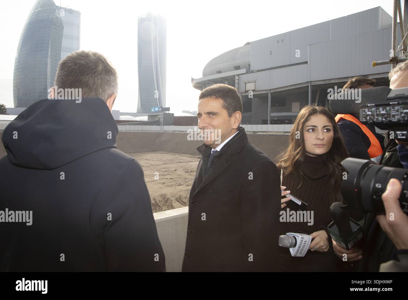 Milan, Fondazione Fiera Milano, Largo Domodossola, Laying of the first ...