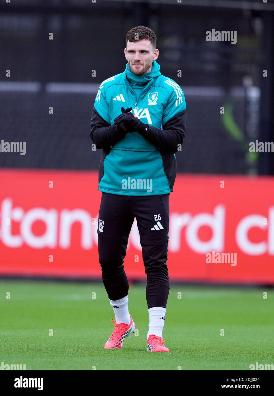 Liverpool's Andrew Robertson during a training session at AXA Training ...