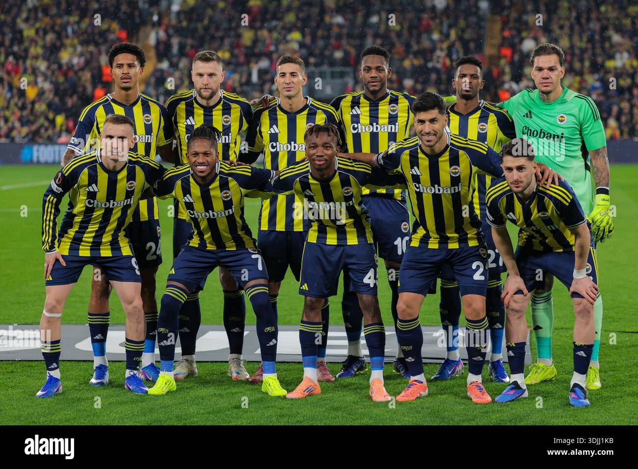 ISTANBUL, TURKEY - JANUARY 22: Teamphoto of Fenerbahce SK with Ederson ...