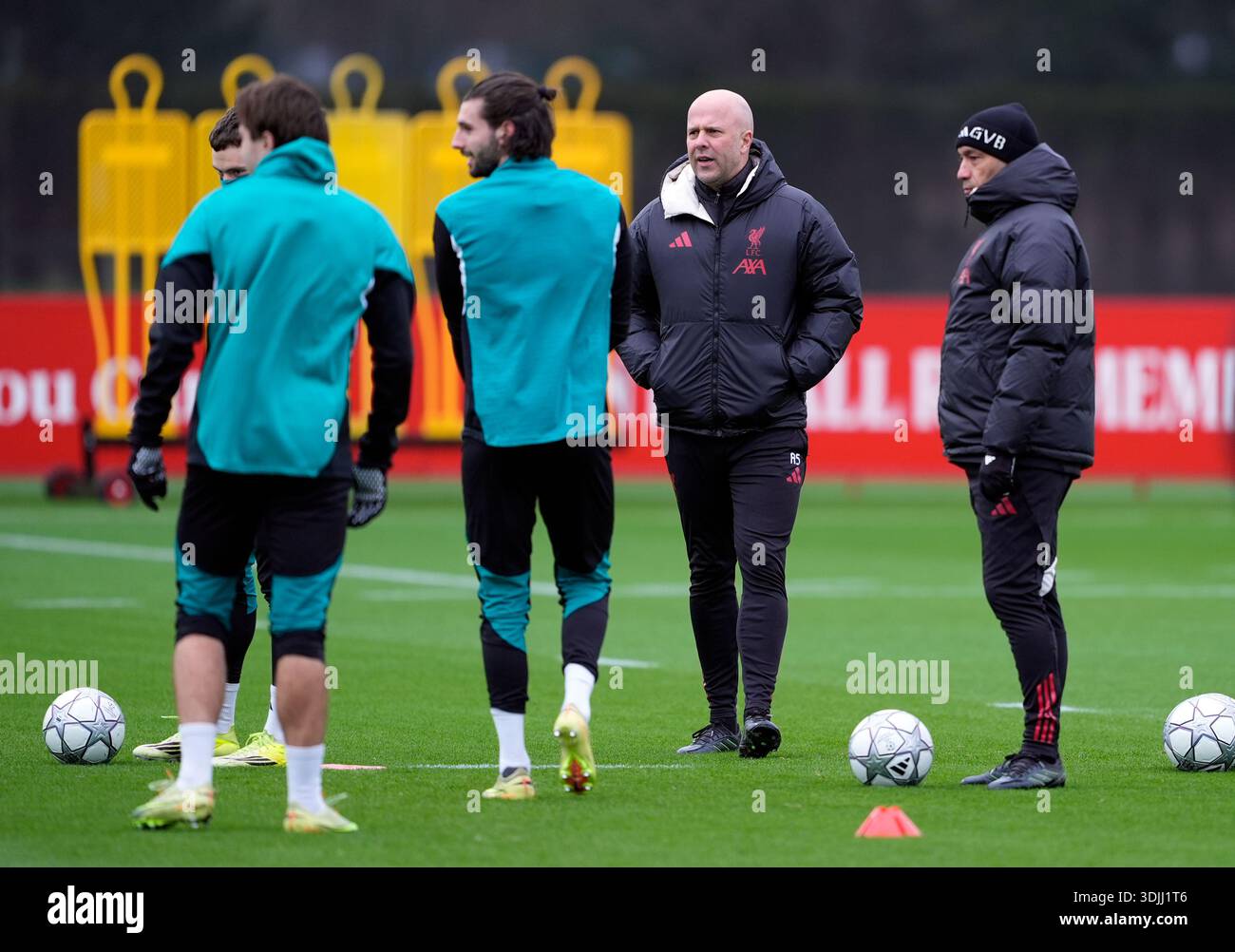 Liverpool manager Arne Slot during a training session at AXA Training ...