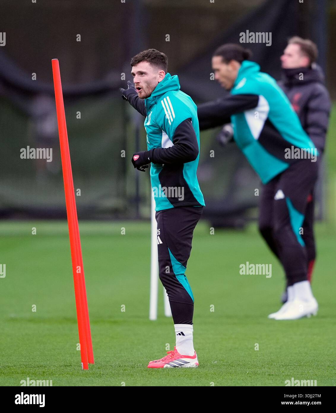 Liverpool's Andrew Robertson during a training session at AXA Training ...