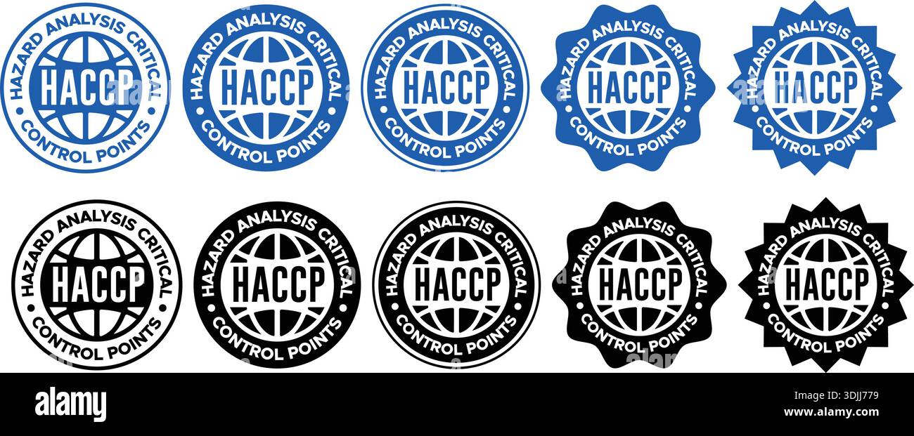 HACCP Certified Food Safety Label and Badge Vector – Quality Hygiene ...
