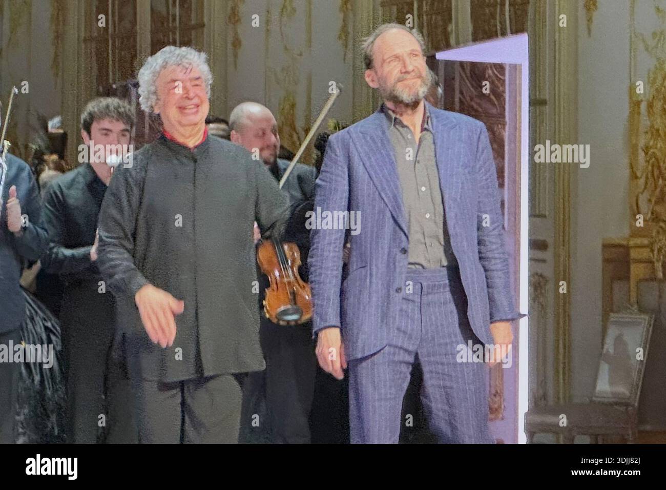 Ralph Fiennes, right, appears with conductor Semyon Bychkov during ...