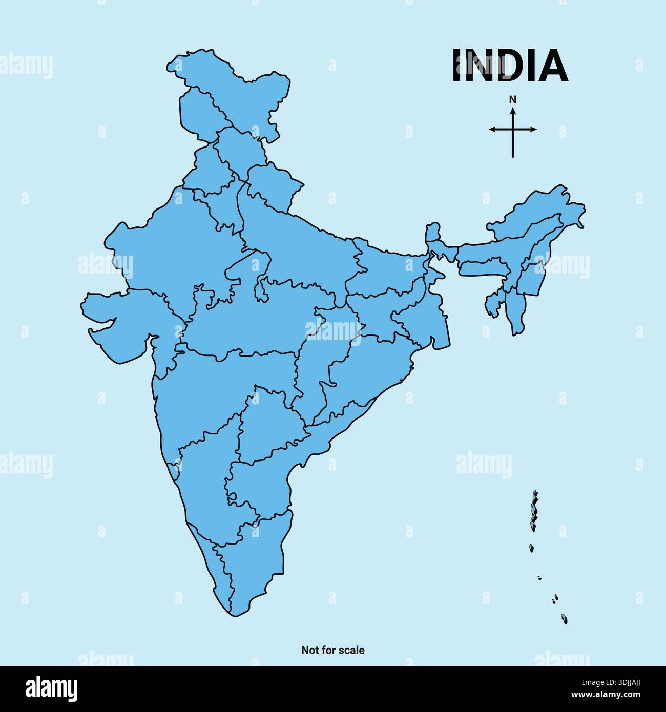 India map with states Stock Vector Images - Alamy