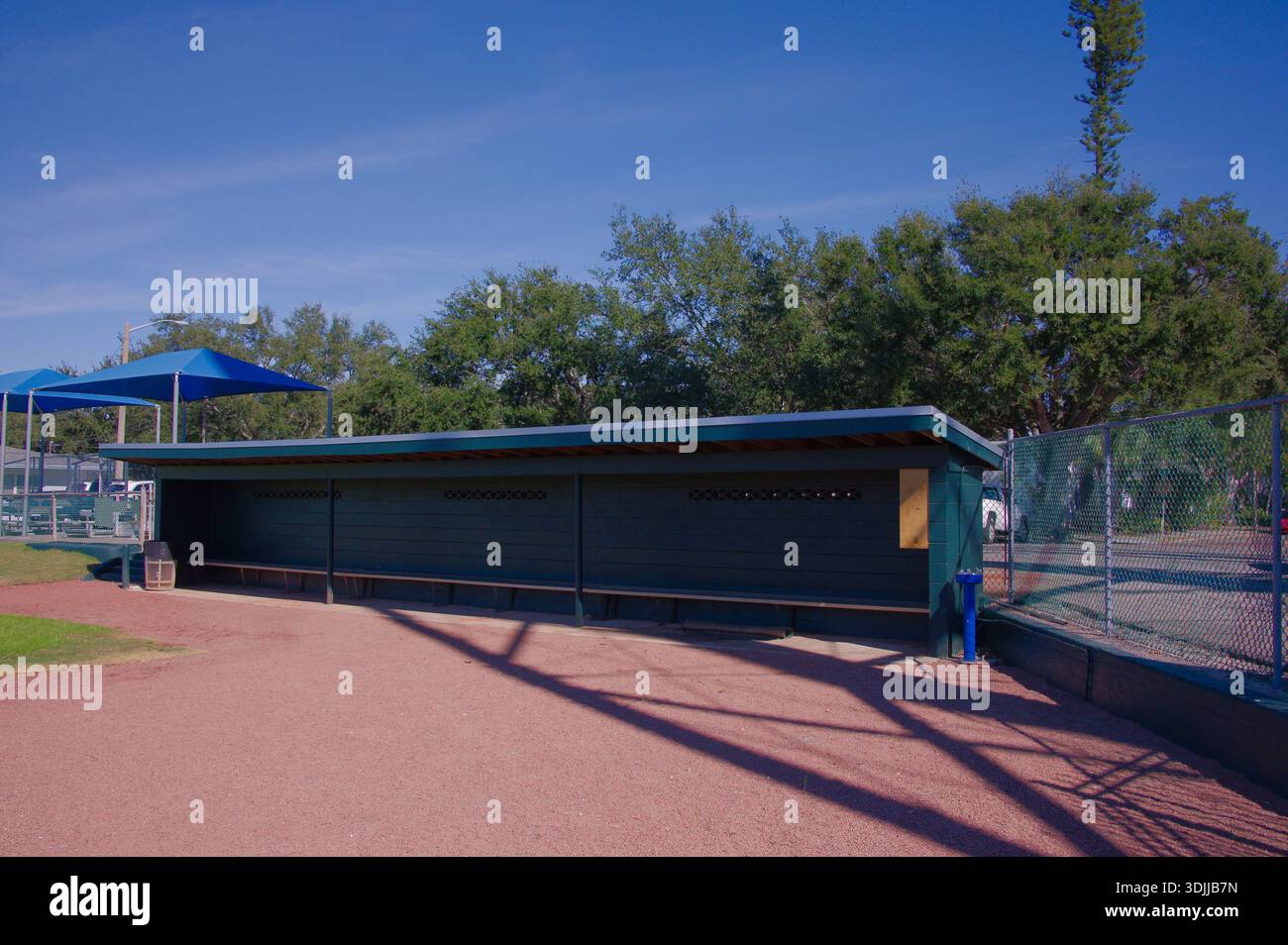 Miller Huggins Baseball Field With Dugout, Fencing, and Green Grass ...