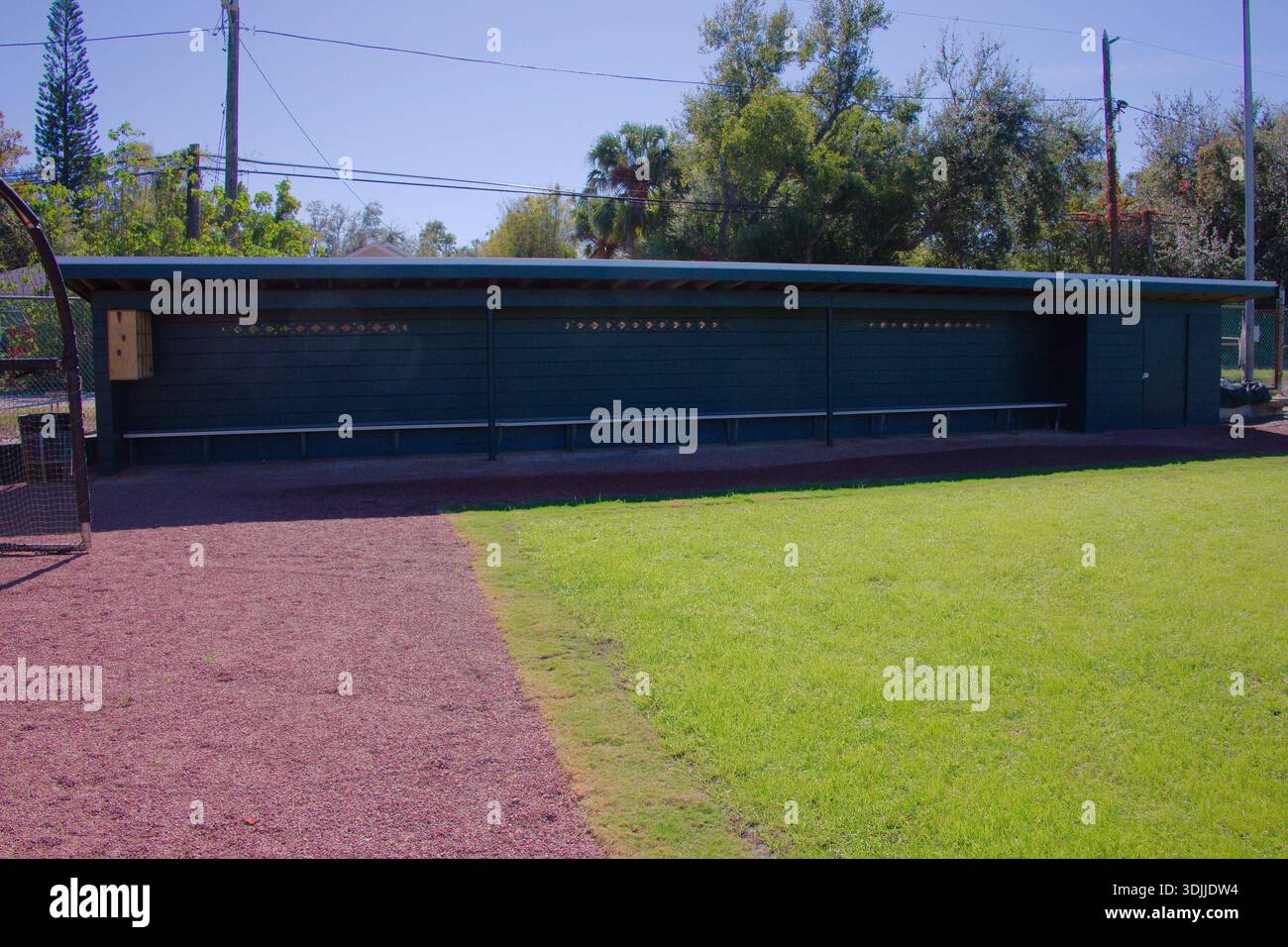 Miller Huggins Baseball Field With Dugout, Fencing, and Green Grass ...