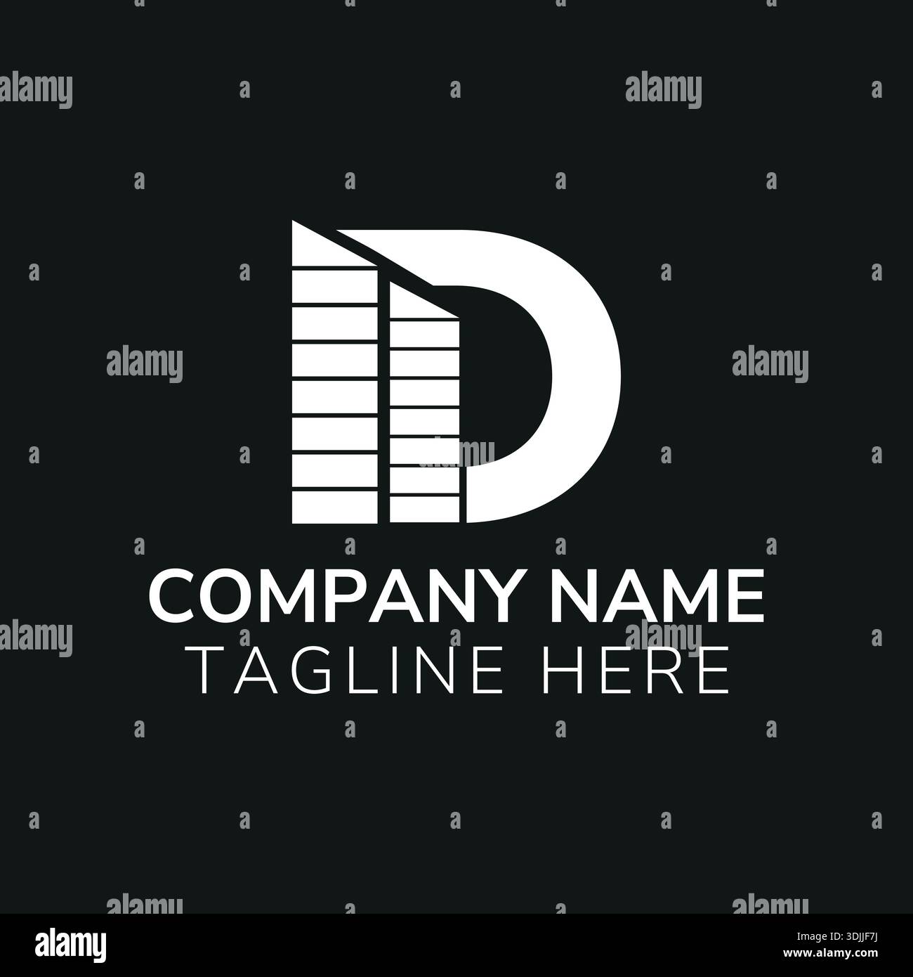 Building logo icon vector initial D concept, Creative Building Logo ...