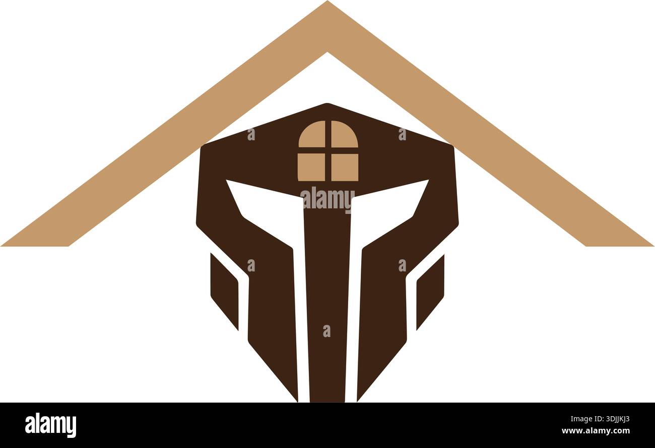 Spartan helmet logo template vector image design Stock Vector Image ...