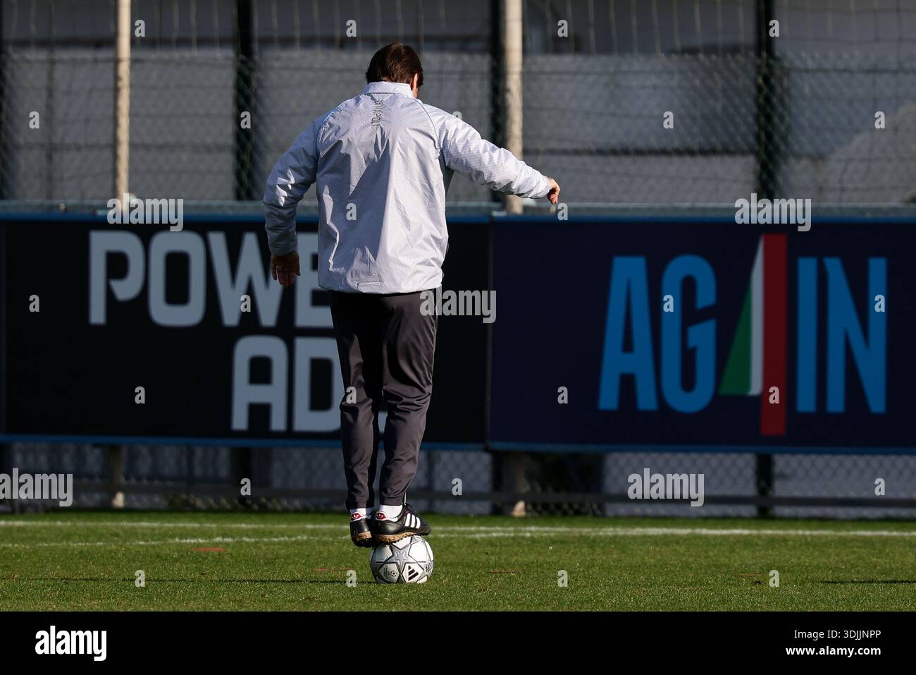 Napoli’s head coach Antonio Conte During training at the SSC Napoli ...