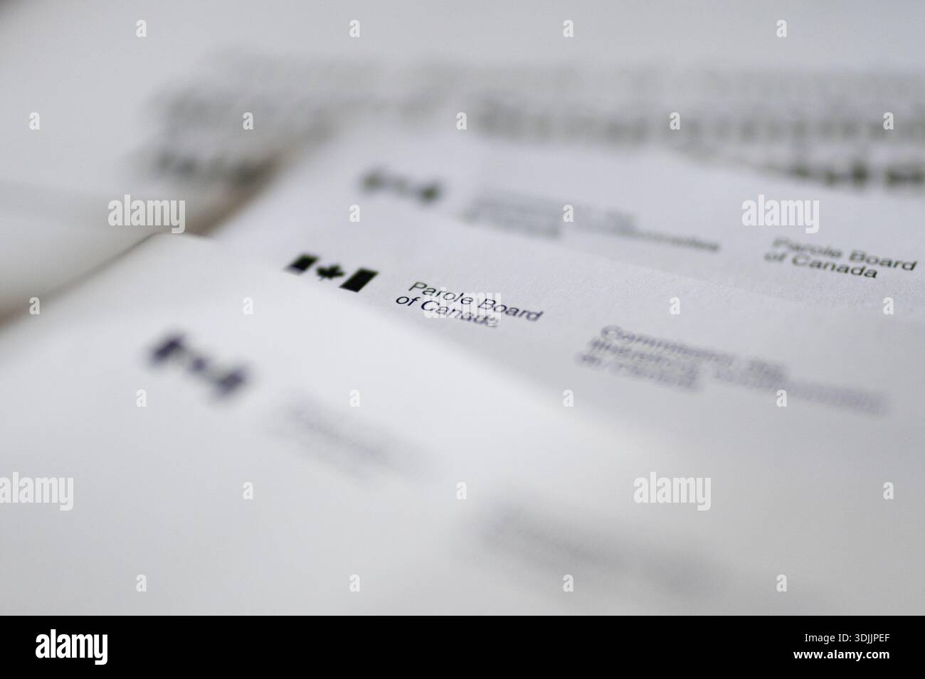 Parole Board of Canada letterhead is seen on a Government of Canada ...