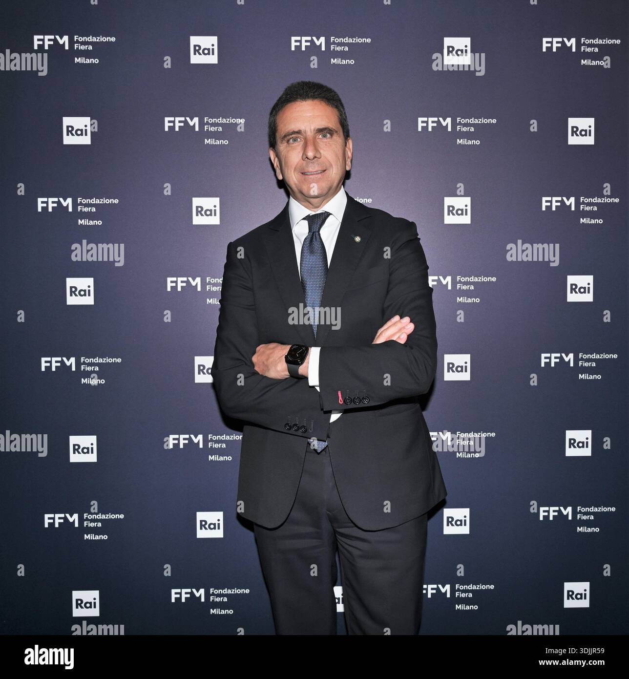 Milan, Italy: Laying of the first stone of the new Rai Production ...