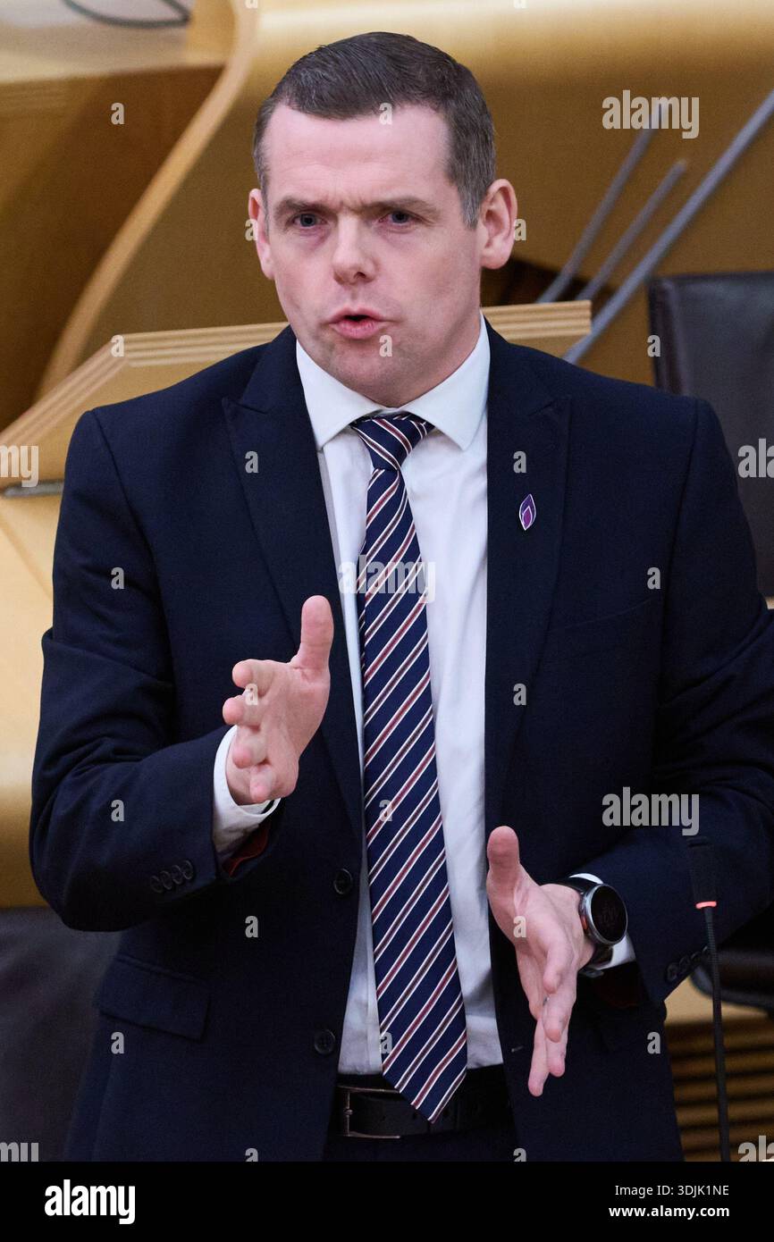 Edinburgh Scotland, UK 27 January 2026. Douglas Ross MSP at the ...