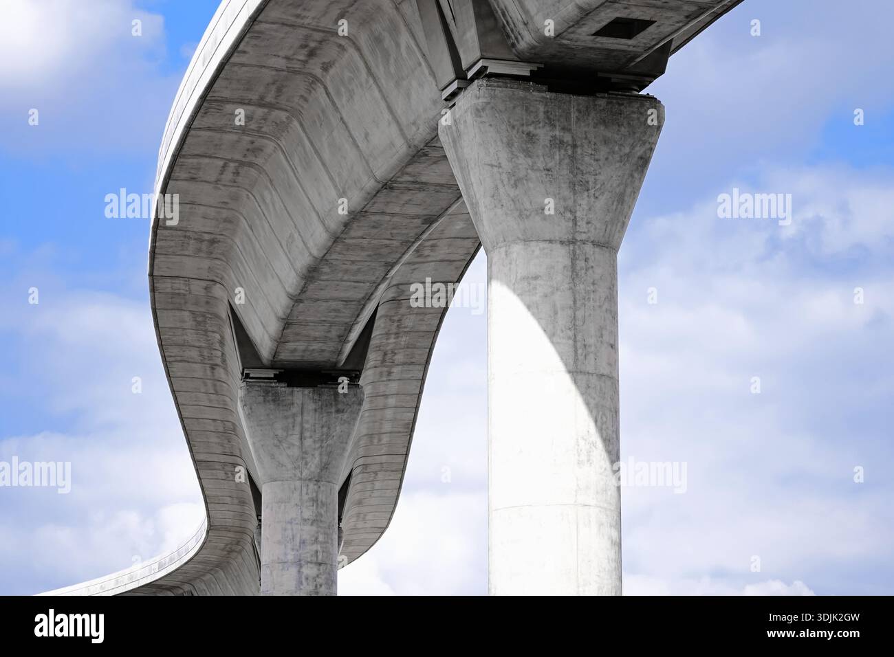 Low angle artistic photography of brutalist design concrete ...