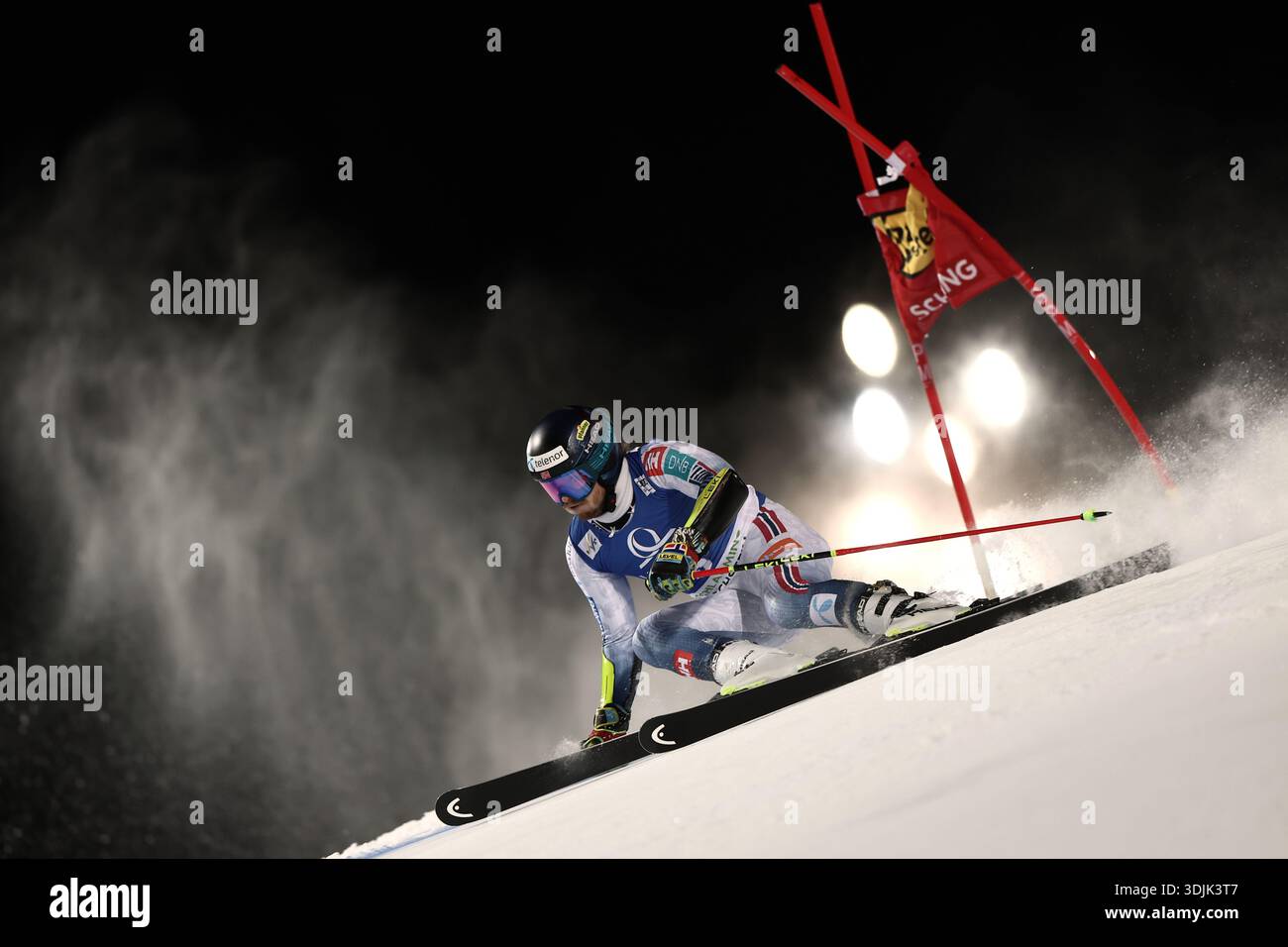 Norway's Atle Lie McGrath speeds down the course during an alpine ski ...