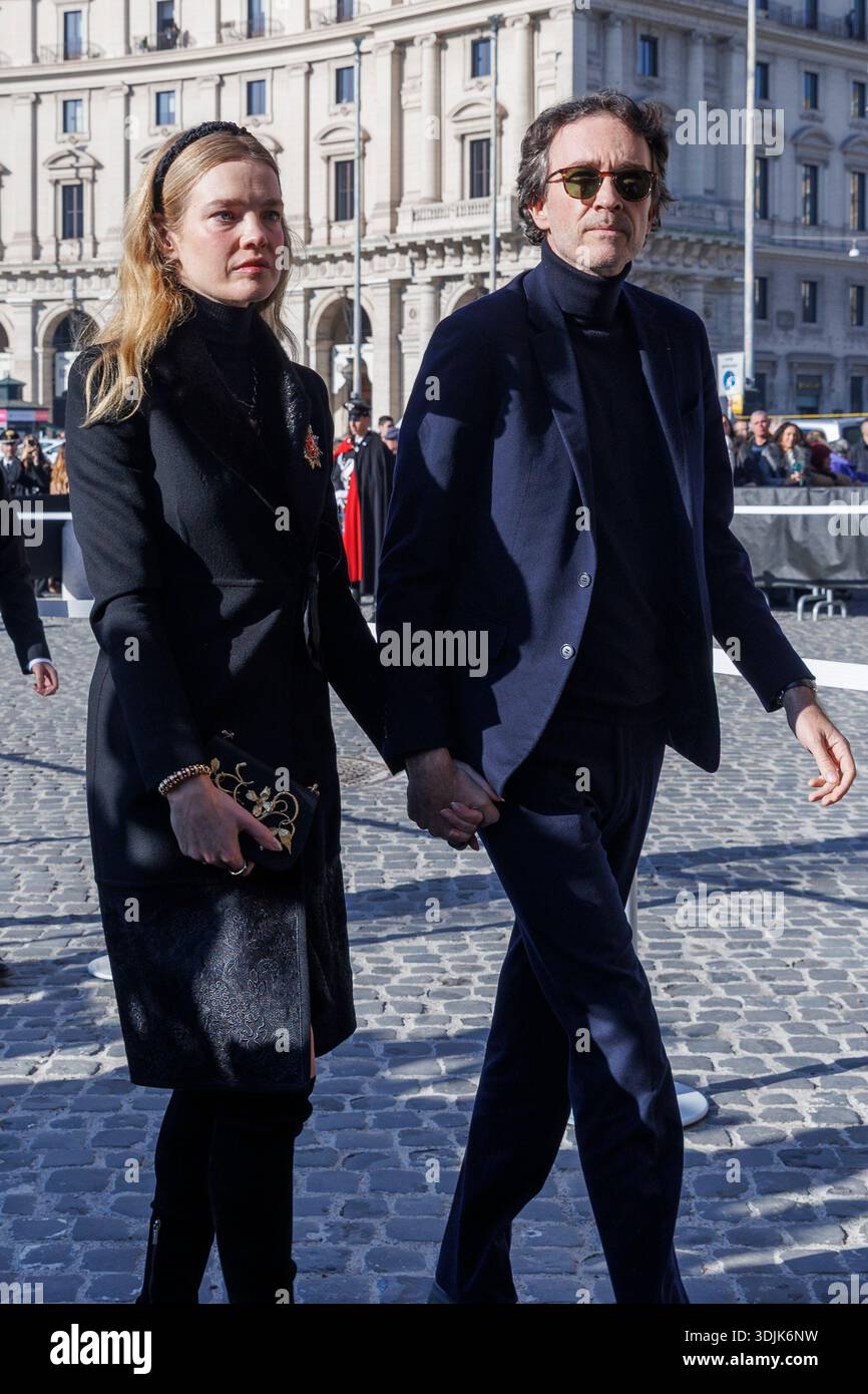 1/23/2026 Natalia Vodianova and Antoine Arnault arrive at the Valentino ...