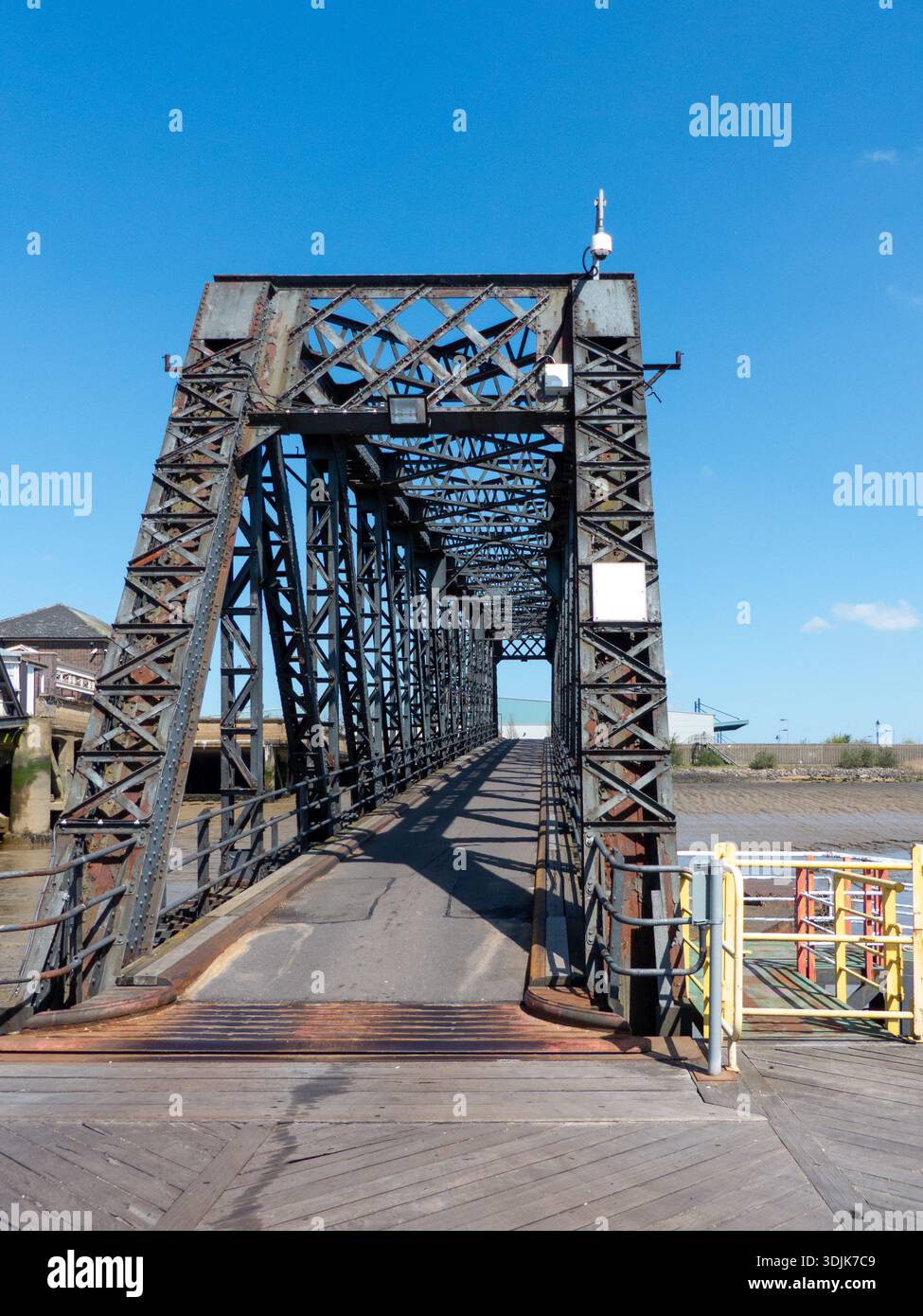 The car and vehicle bridge to the jetty for the previously run Tilbury ...