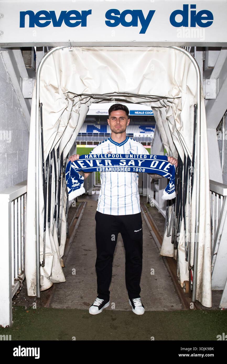 Hartlepool United unveil new signing Gavan Holohan who has joined them ...