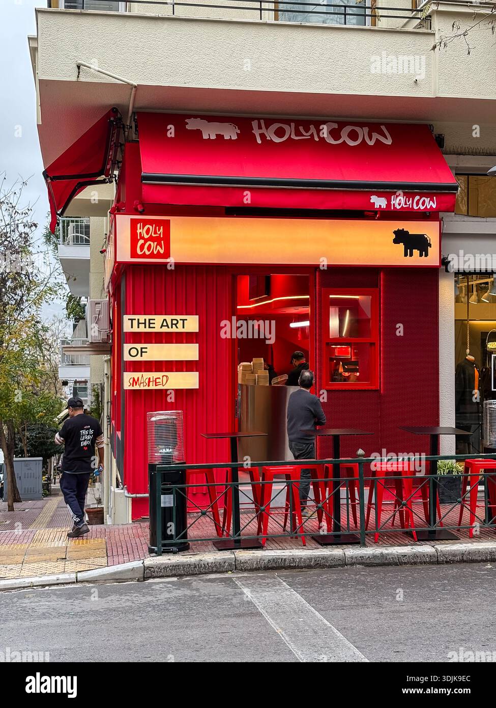 Holy Cow fast food restaurant in Athens, Greece. The Art of Smashed ...
