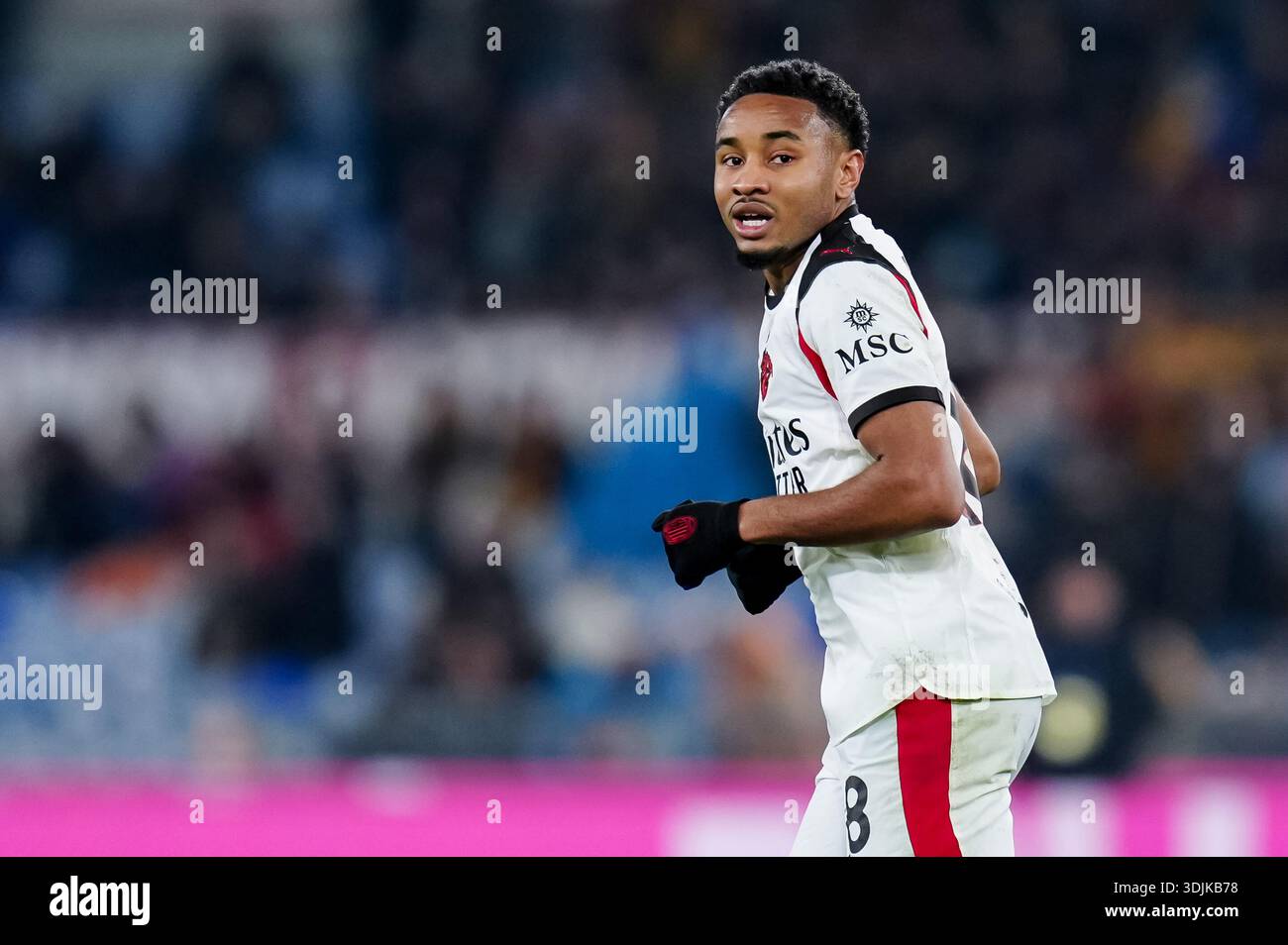 Rome, Italy. 25th Jan, 2026. Christopher Nkunku of AC Milan looks on ...