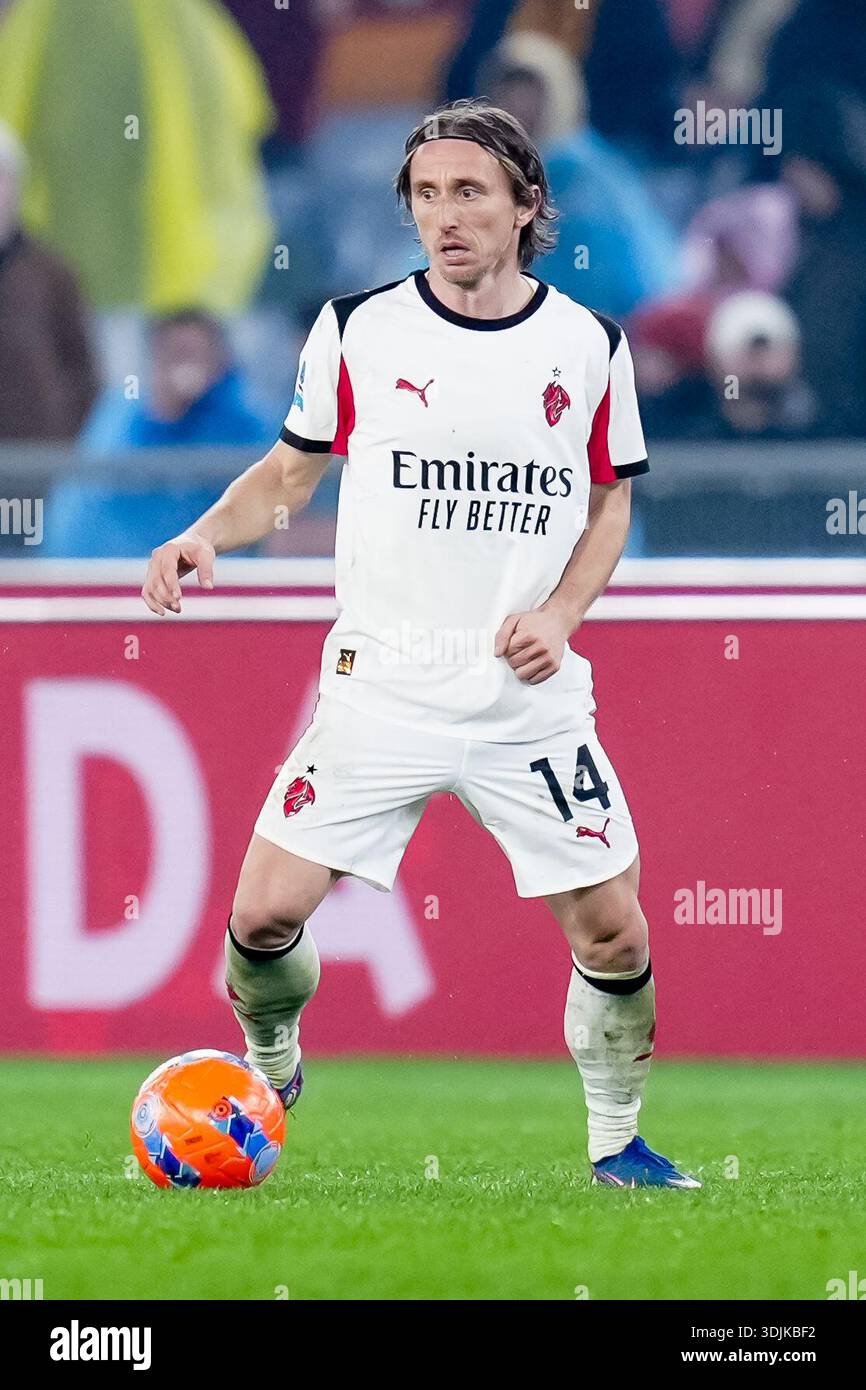 Luka Modric of AC Milan in action during the Serie A Enilive match ...