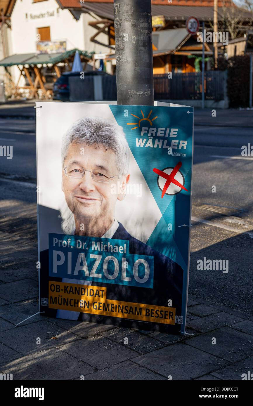 Muenchen GER, Themenbild, Wahlplakate zur Kommunalwahl in Bayern 2026 ...
