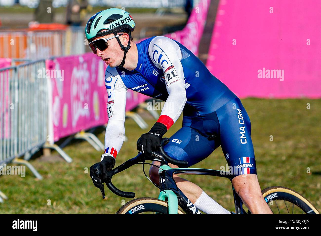 Théophile Vassal of France competing on the 34th UCI Cyclo-Cross World ...