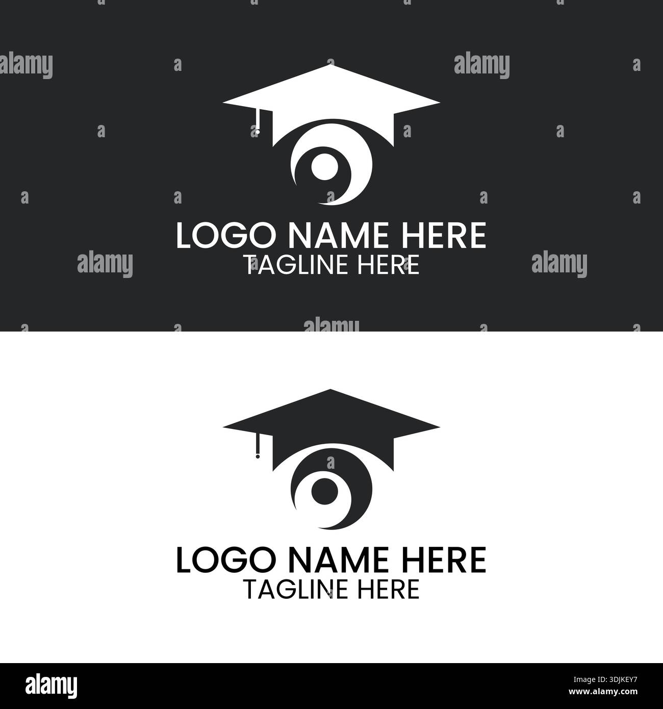 Academic logo design graduation Black and White Stock Photos & Images ...
