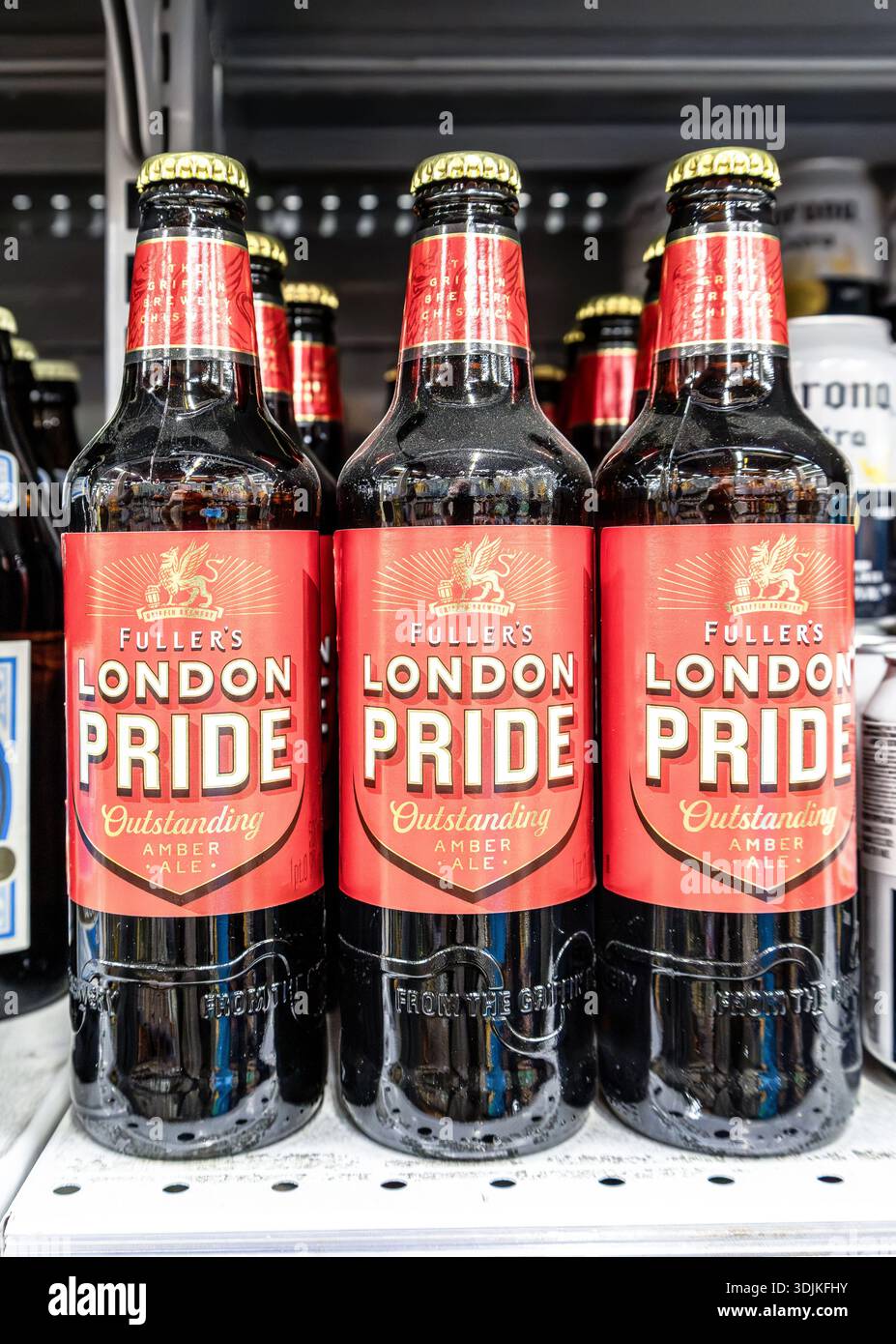 Samara, Russia - March 23, 2025: London Pride bottled alcoholic beer on ...