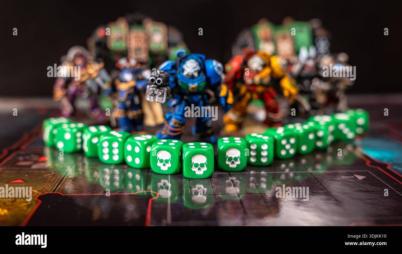 Hand painted miniatures dice hi-res stock photography and images - Alamy