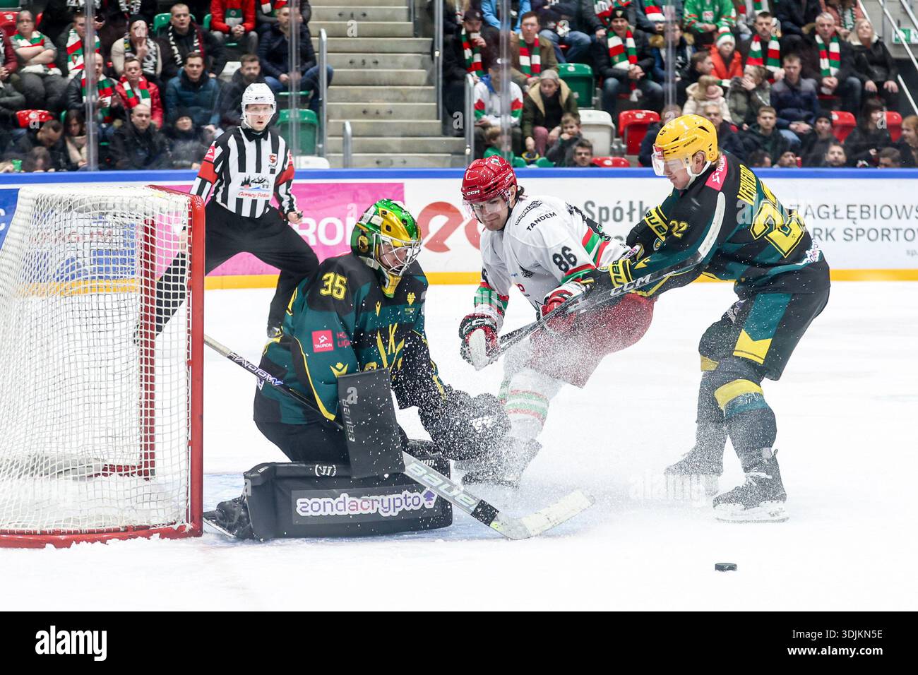 27.01.2026, Sosnowiec Mecz Tauron Hokej Liga sezon 2025/26 ECB Zaglebie ...