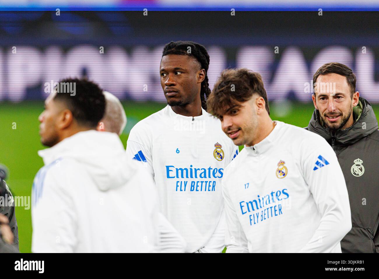 Lisbon, Portugal. 27th Jan 2025; Eduardo Camavinga (Real Madrid) seen ...
