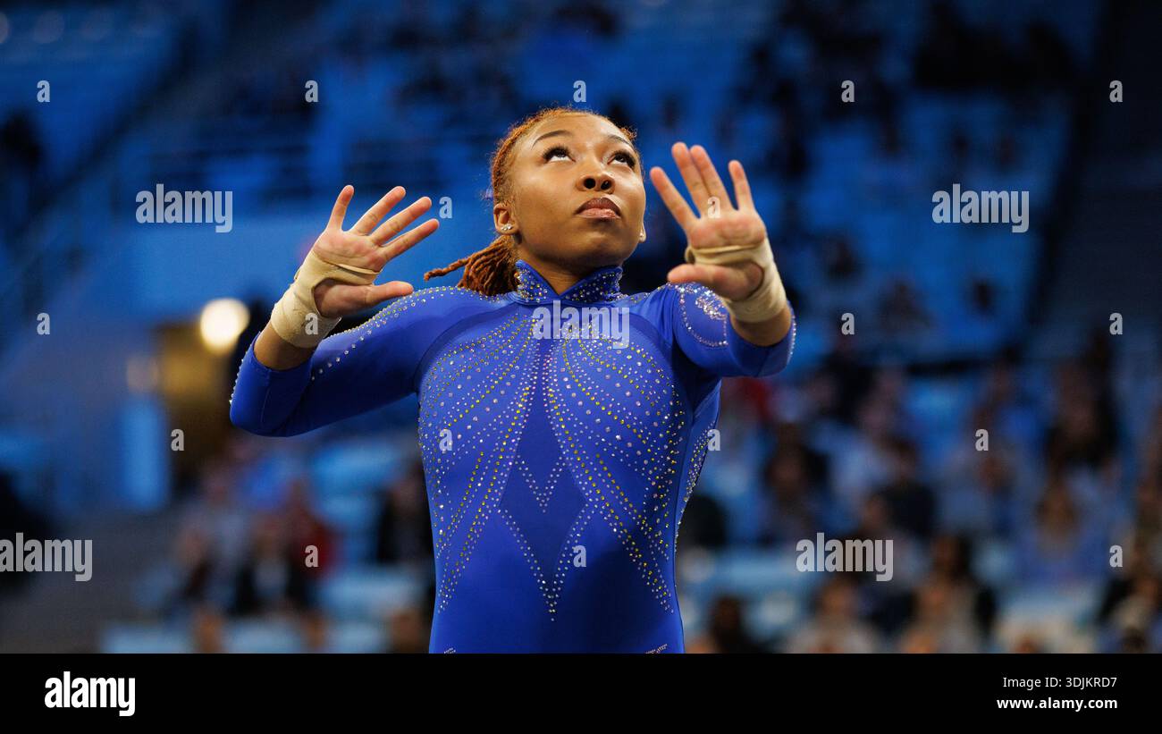 Pitt's McKenzie Clark performs a floor routine during an NCAA ...
