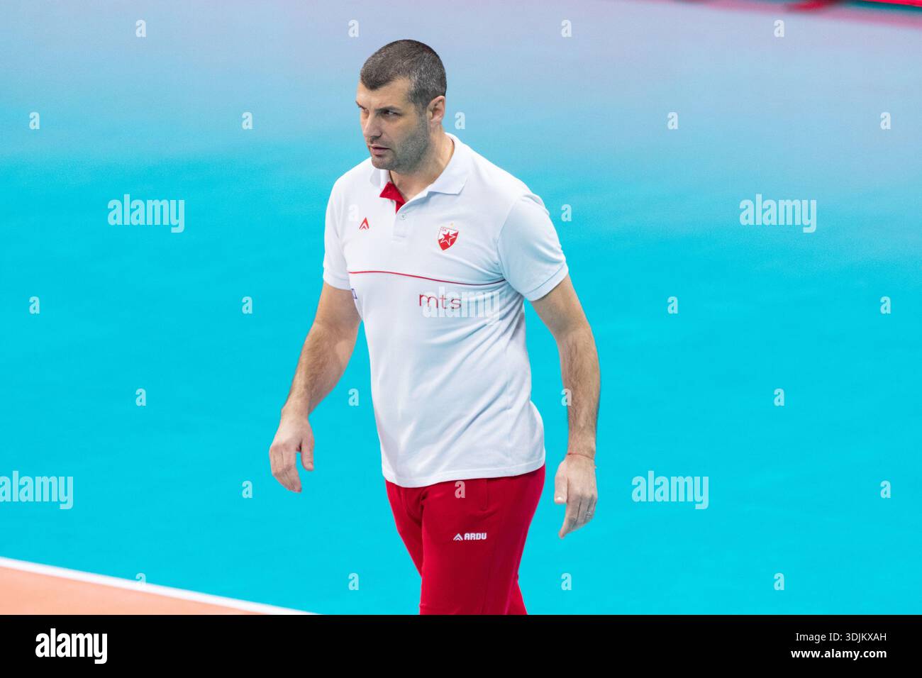 Milan, Italy. 27th Jan, 2026. Ivica Jevtic coach Crvena Zvezda Beograd ...