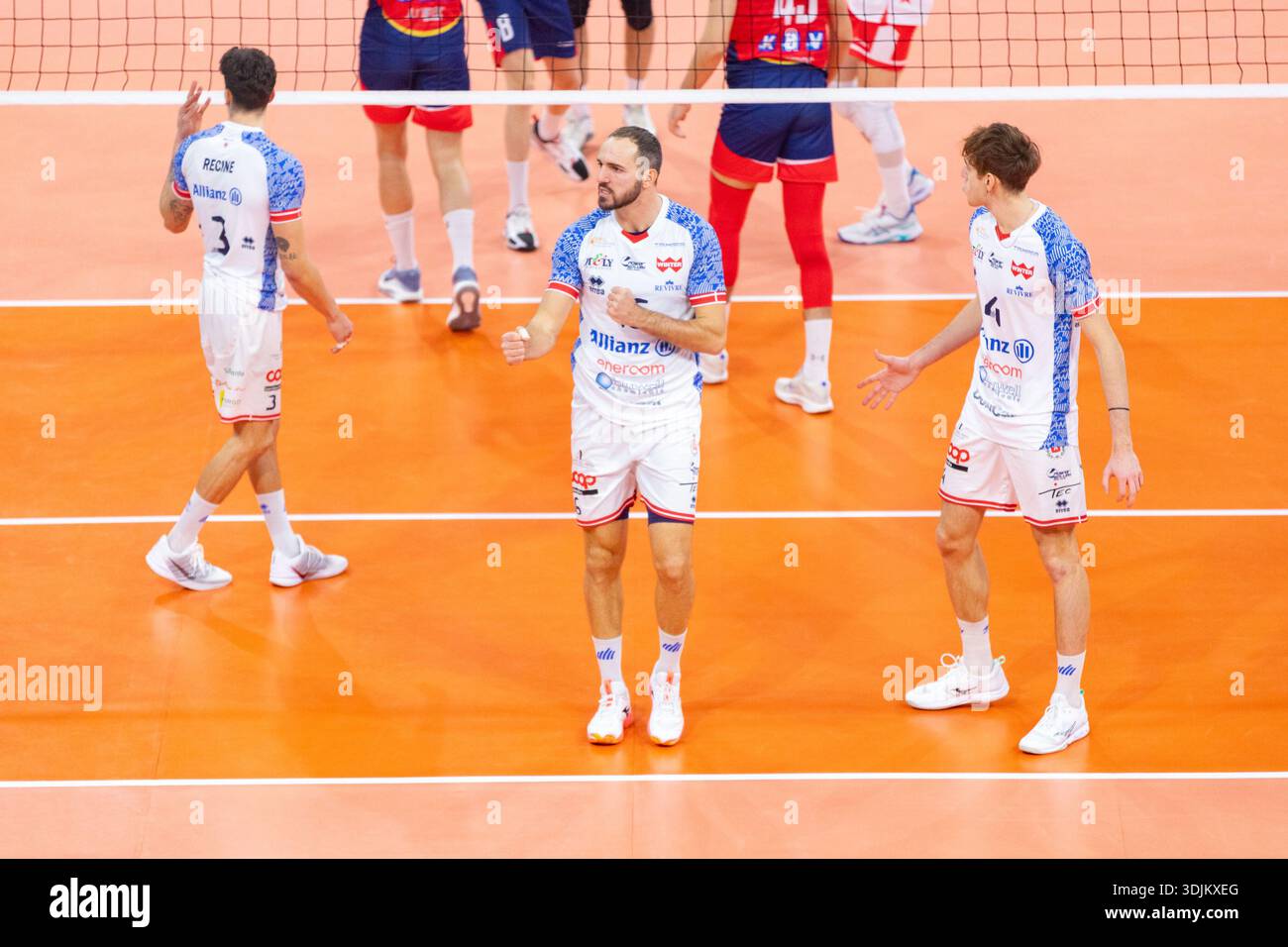 Happiness of Allianz Milano during Allianz Milano vs Crvena Zvezda ...