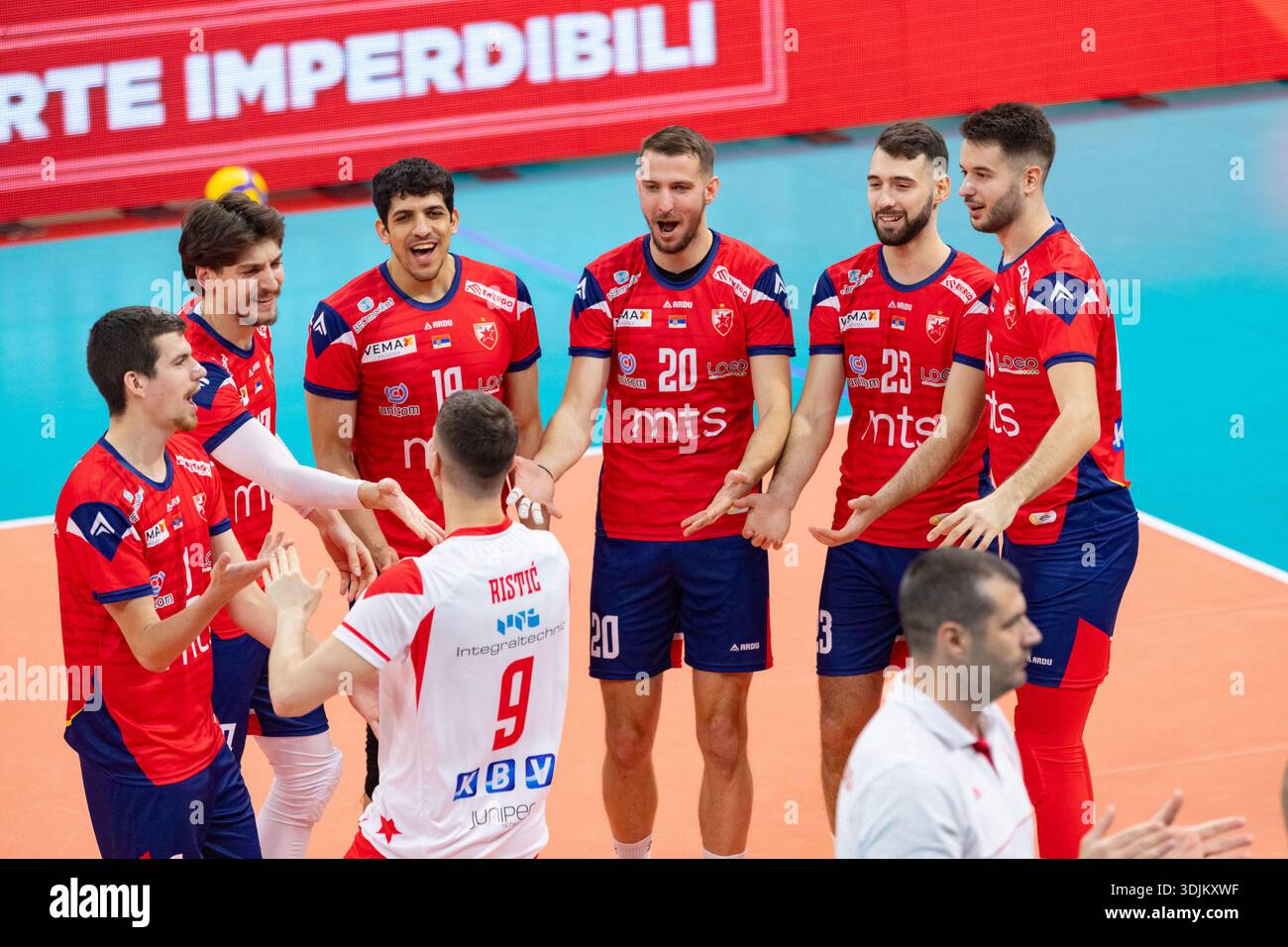 Crvena Zvezda Beograd during Allianz Milano vs Crvena Zvezda Beograd ...