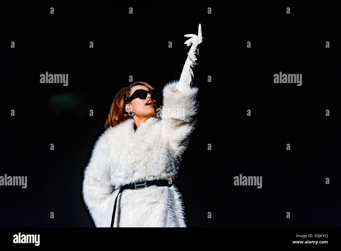 AMSTERDAM – Singer Raye performing at the Ziggo Dome. The British ...