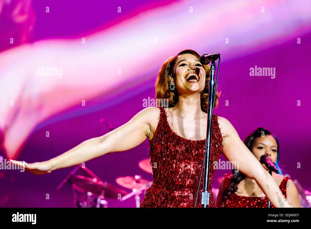 AMSTERDAM – Singer Raye performing at the Ziggo Dome. The British ...