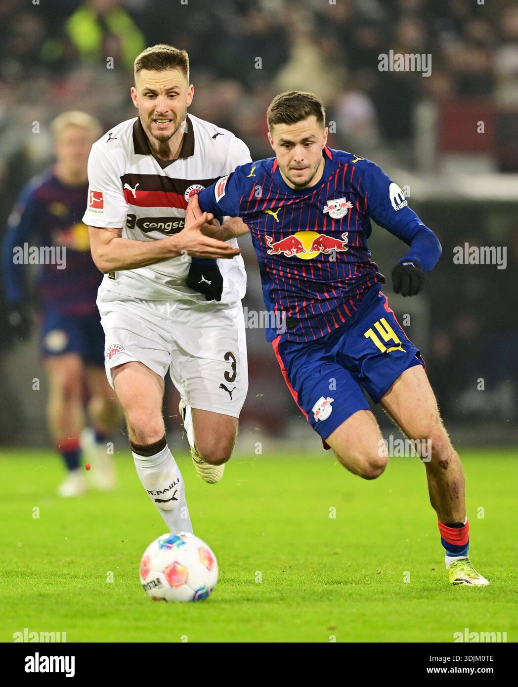 From left: Karol Mets, Christoph Baumgartner (Leipzig) Hamburg, January ...