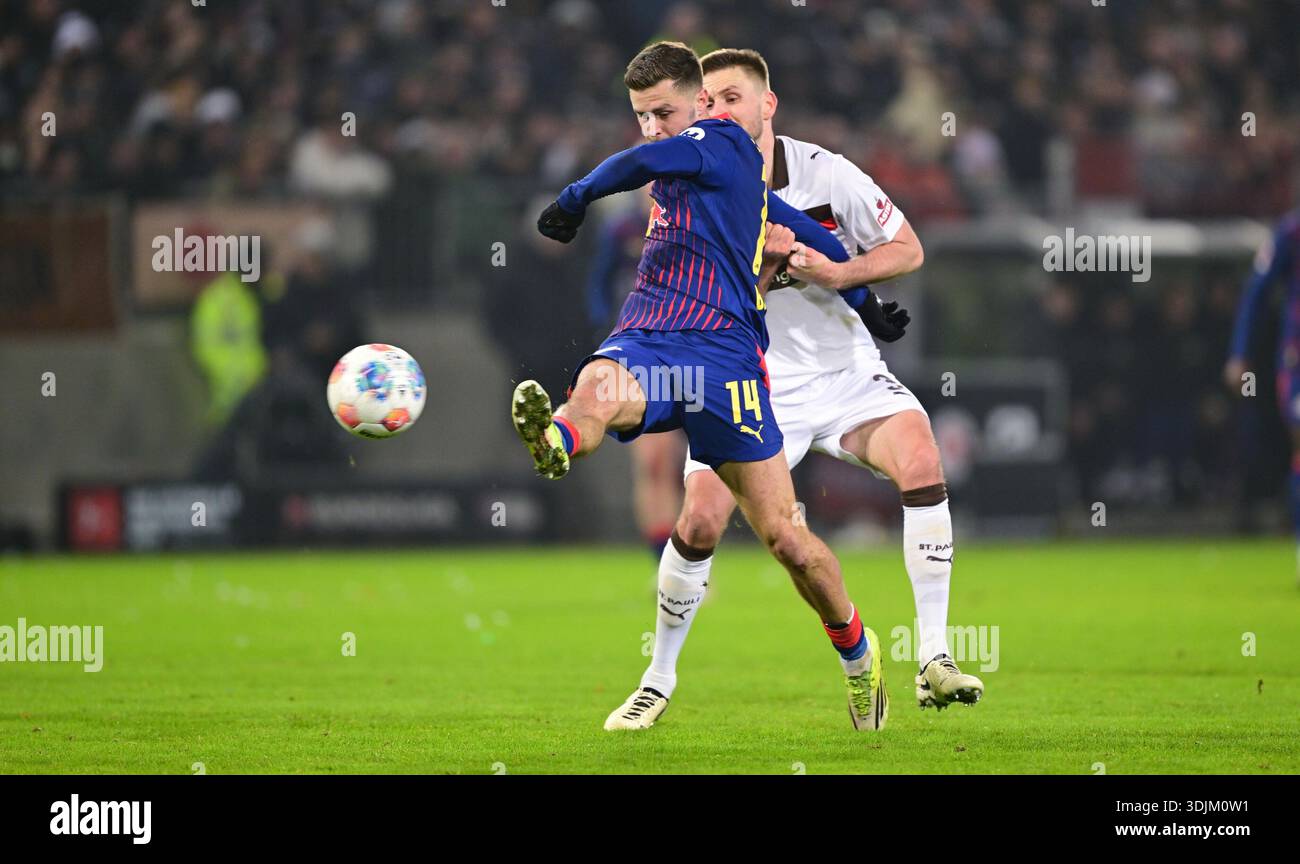 from left: Christoph Baumgartner, Karol Mets (St. Pauli) Hamburg ...