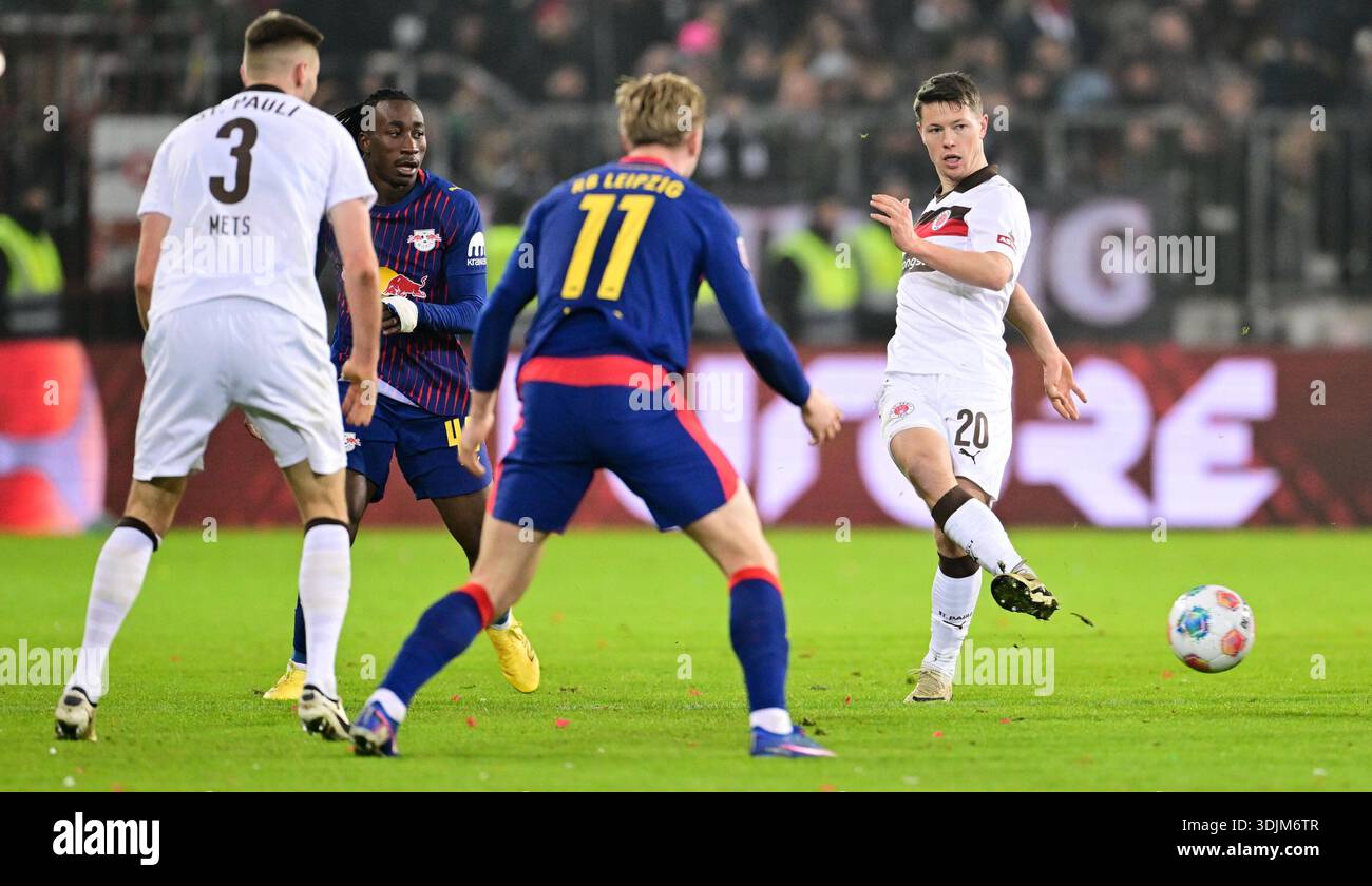 from left: Karol Mets, Yan Diomande, Conrad Harder, Mathias Rasmussen ...