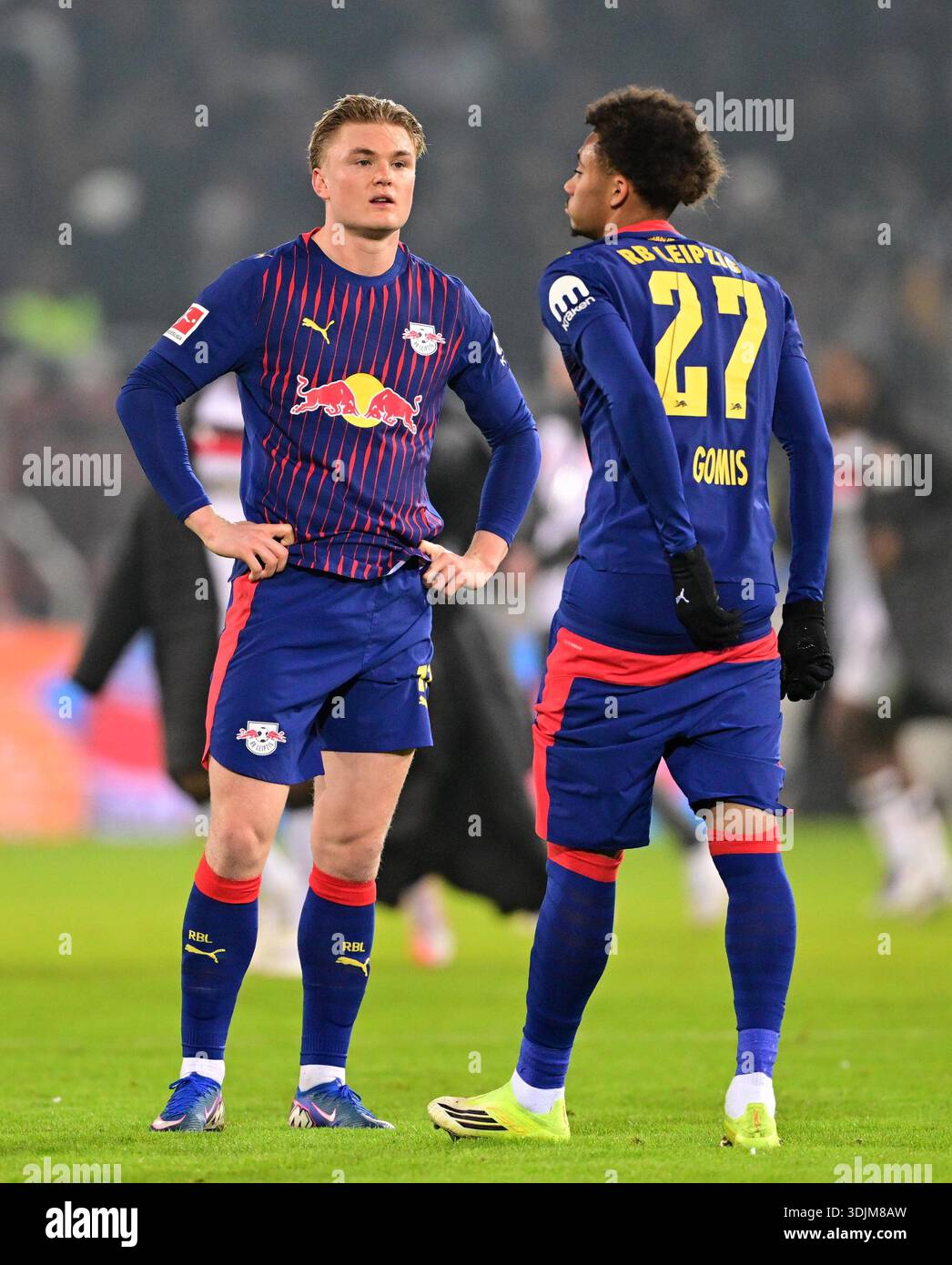 from left: Conrad Harder, Tidiam Gomis (Leipzig) Hamburg, January 27 ...