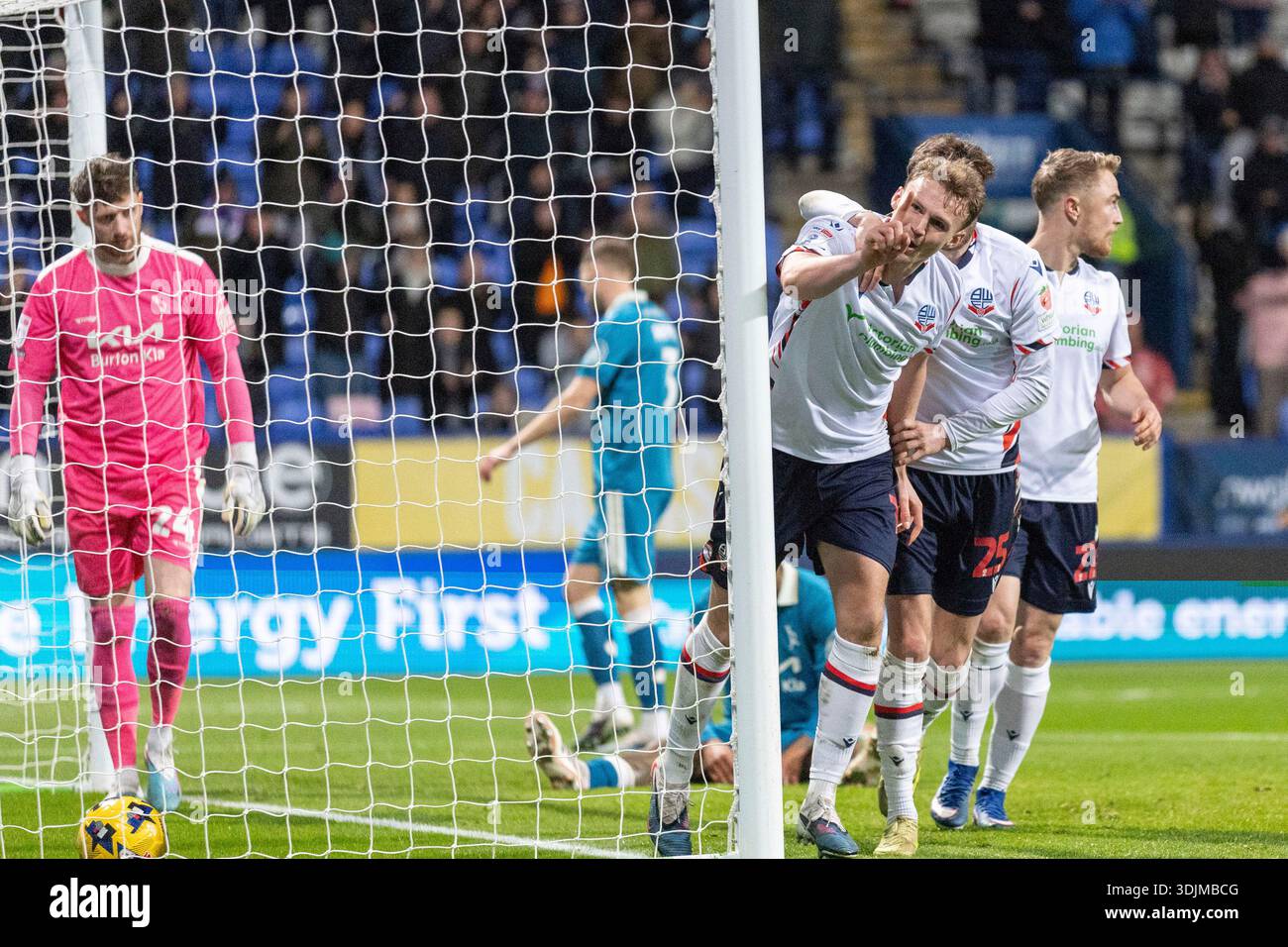 Goal 1-0 Sam Dalby #10 of Bolton Wanderers F.C celebrates his goal ...